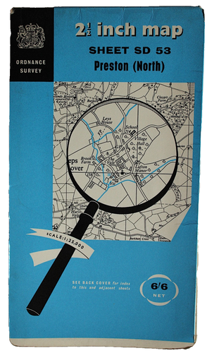 Vintage Ordnance Survey 2.5 inch map Sheet SD53 Preston (North) | eBay UK