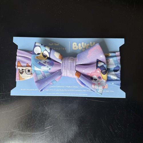 Little Sleepies BLUEY PURPLE SLEEPYTIME Luxe Headband Bow NEW | eBay