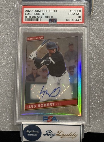 2020 Donruss Optic LUIS ROBERT Rookie Auto 86 Retro HOLO PRIZM PSA10 ...