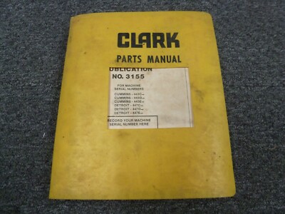 Clark Michigan 75B Wheel Loader Parts Catalog Manual | eBay