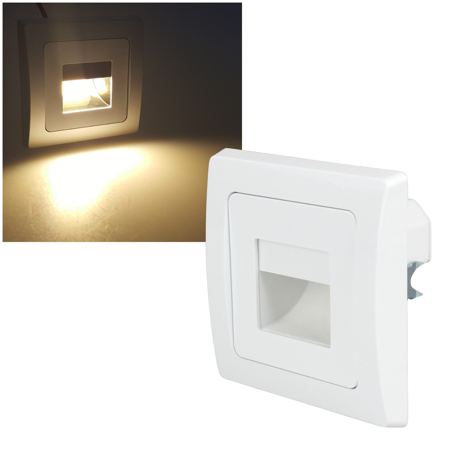 LED Wand-Einbau-Strahler 230V Treppen-Stufen-Licht Leuchte Lampe ...