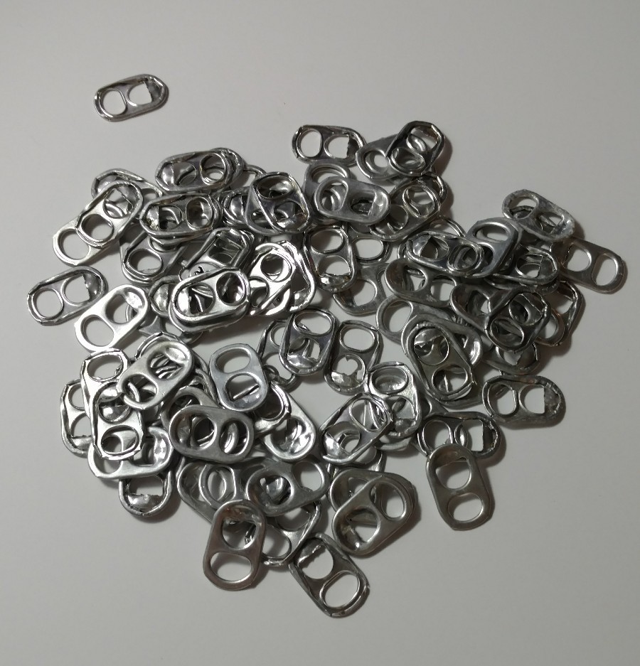 100 ALUMINUM PULL TABS SODA BEER CAN POP TOPS ARTS CRAFTS CHARITY FUND ...