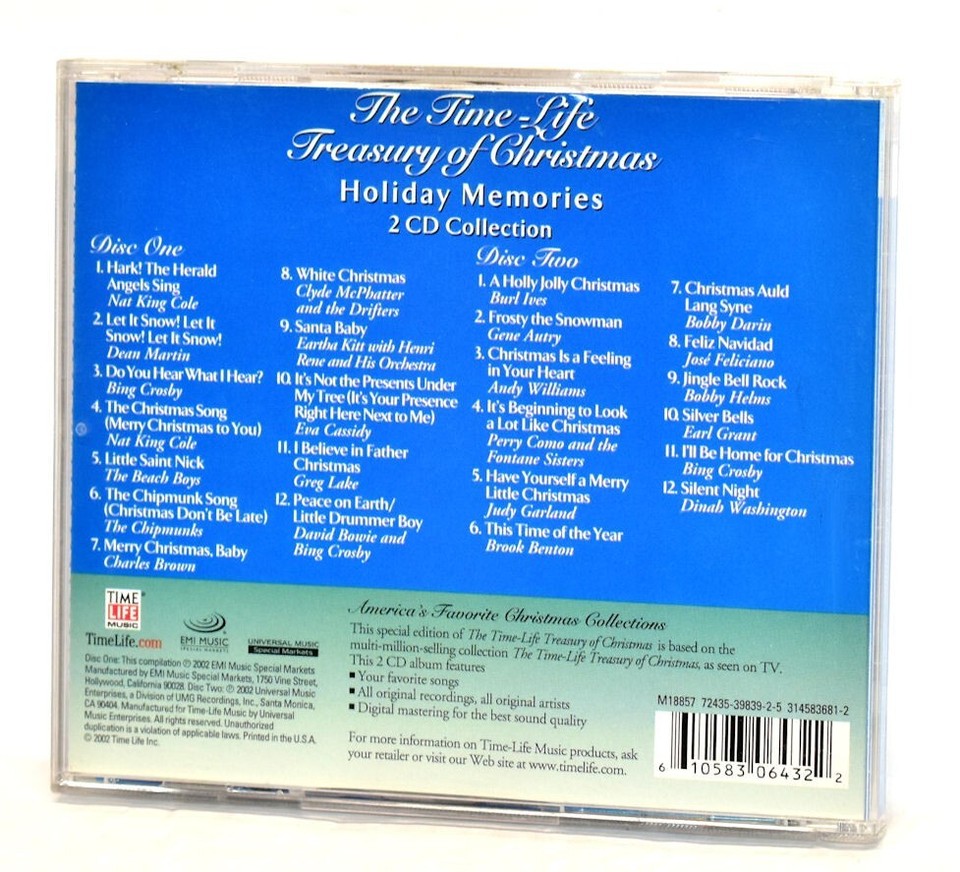 Time-Life Treasury Of Christmas: Holiday Memories 2-Disc CD Set | eBay