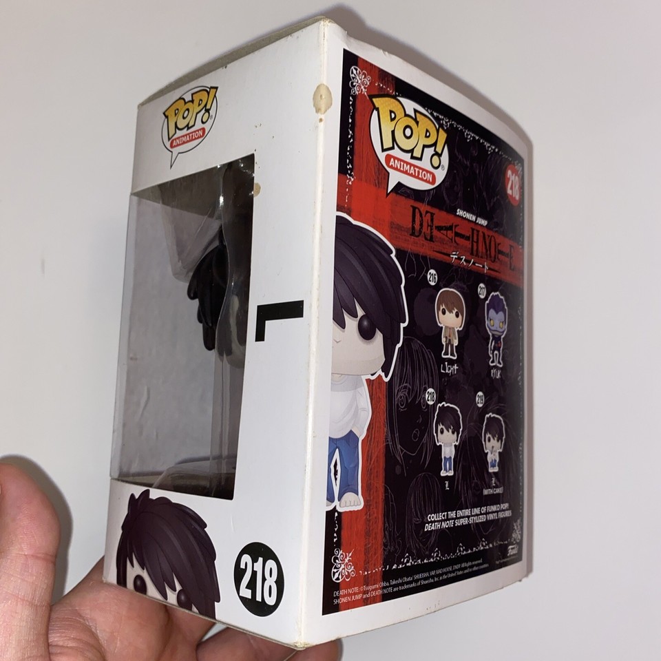 Funko Pop Animation Death Note L #218 Vaulted Box Damage/stain See ...