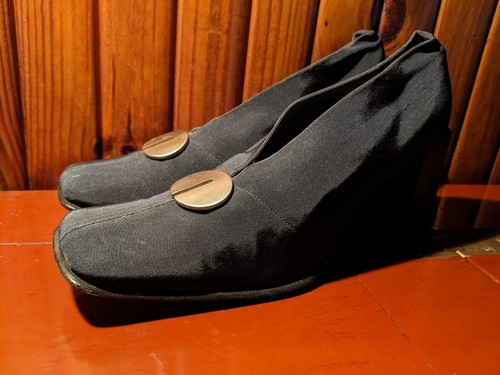 FILIPPO RAPHAEL STRETCH NYLON UPPER LEATHER SOLE S36.5 SHOES H7CM MADE ...