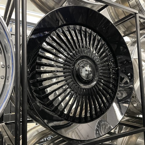 26x10 Forgiato Wheels Trimestre Slant Lip Gloss Black XL Floater Cap ...