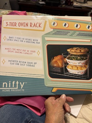 3-Tier Oven Rack Holds Heavy Casseroles Oven Space Nifty Home Products ...
