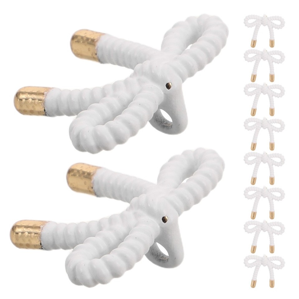 10 Pcs Bow Button Miss Buttons for Clothes Alloy Decorative Fasteners ...