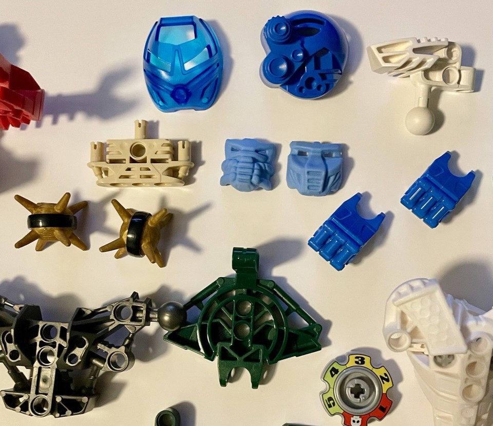 Bionicle Parts Lot 175 Toa Mata Metru Limbs Feet Heads Armor Torsos ...