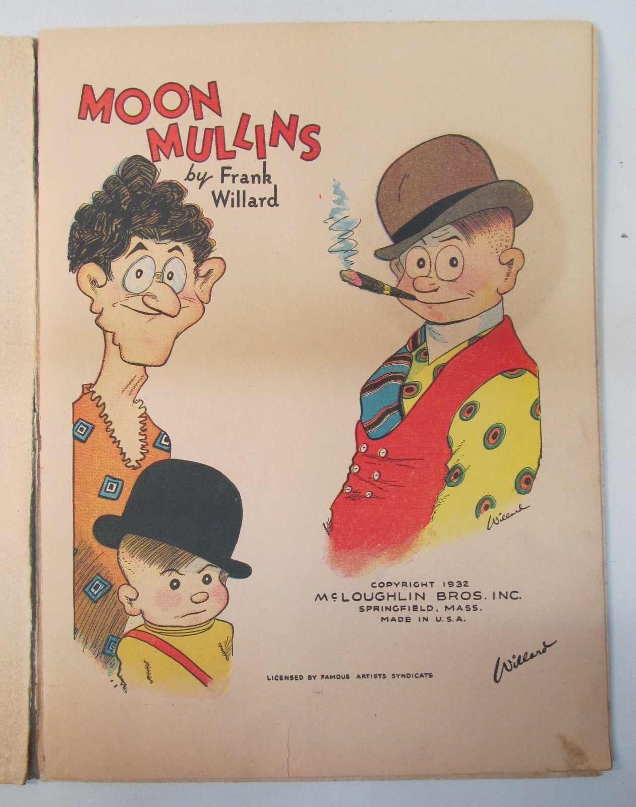 1932 MOON MULLINS Crayon and Paint Book by Frank Willard. McLoughlin ...