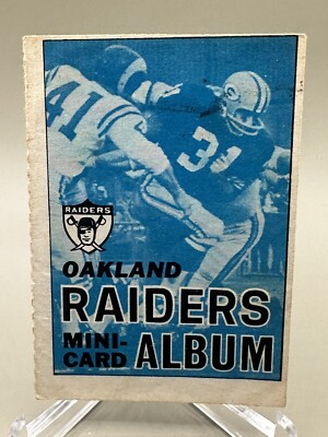 1969 Topps OAKLAND RAIDERS 4 In 1 Mini Stamp Album UNUSED #25 ...