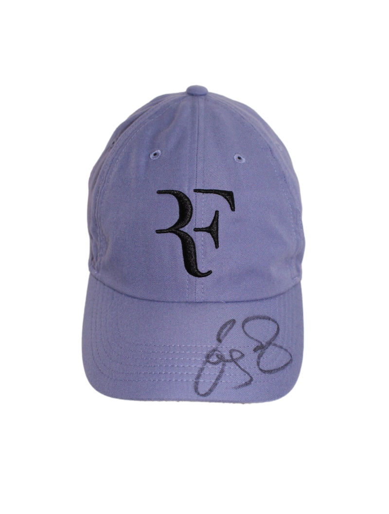 ROGER FEDERER SIGNED AUTOGRAPH RF UNIQLO TENNIS HAT CAP WIMBLEDON ...
