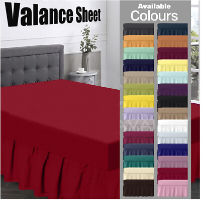 Extra Deep Fitted Valance Sheet Single Double King Super King Size Bed ...
