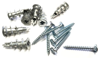 Plasterboard Anchor & Screw Pig Tails Tail Fixings Fix Zinc Coated DIY ...