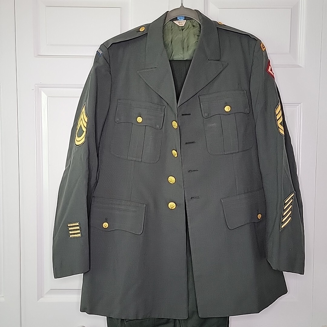 Army Ranger Dress Uniform With Patches Green Vintage Vintage 40L | eBay