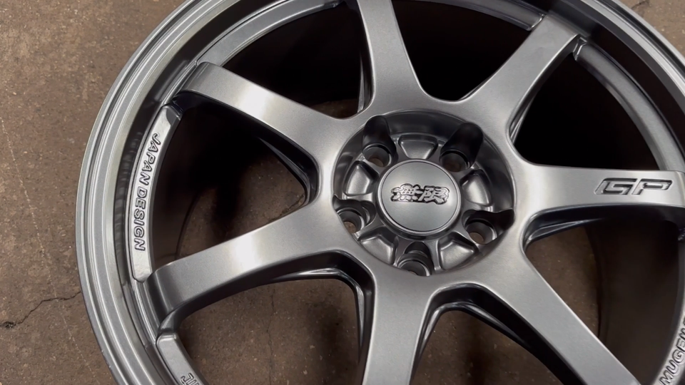 New 18x8.5J Mugen GP (4 Wheel) GREY 5x114.3 Honda Civic HRV Integra CRV ...