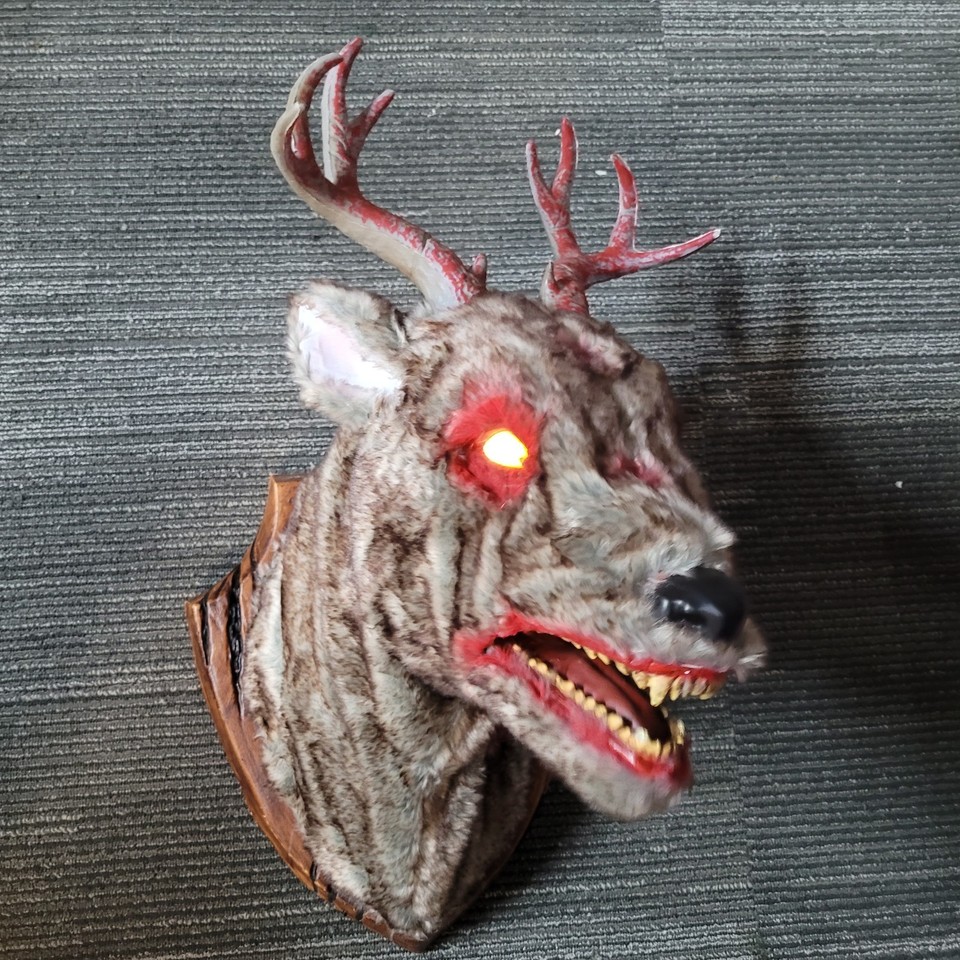 RARE Party City Evil Dead Deer Head Taxidermy Animatronic Halloween ...