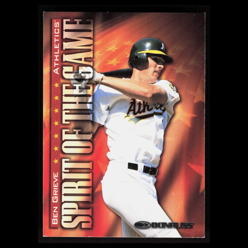 Ben Grieve #415 1998 Donruss Spirit of the Game Oakland Athletics ...
