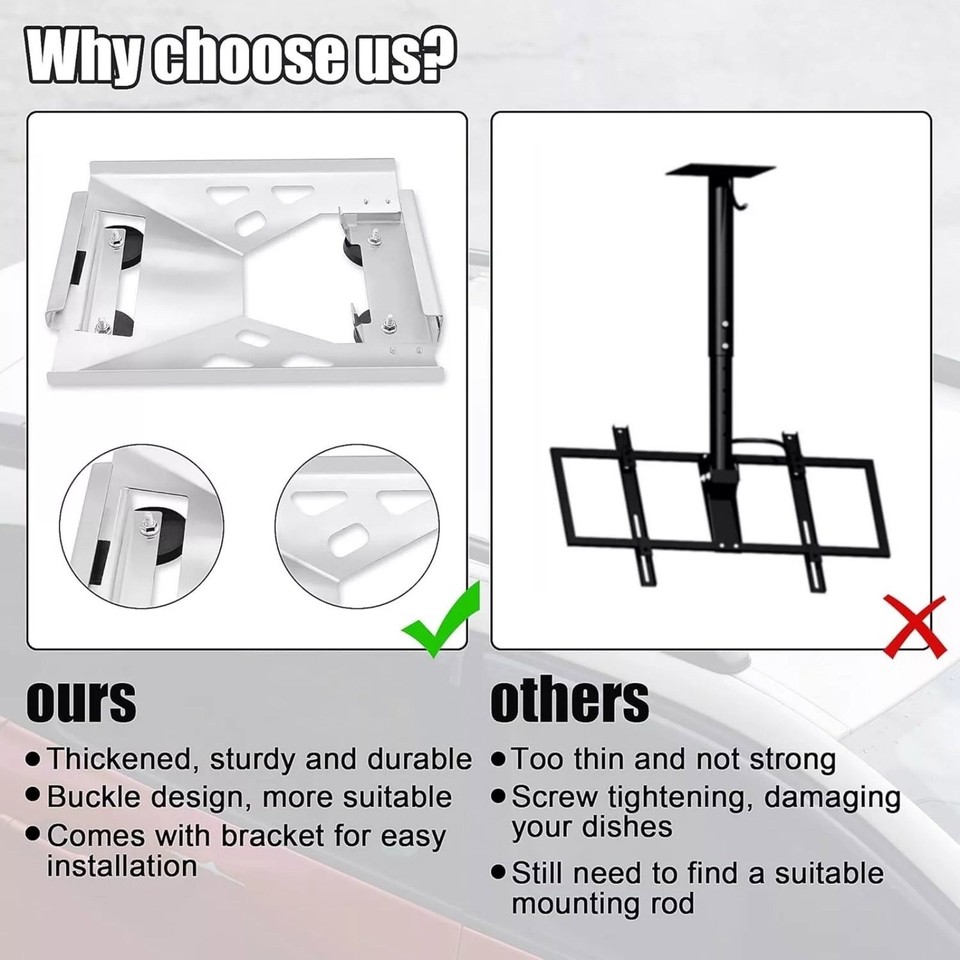 For Starlink Mini Magnetic Roof Mount Kit W/400LB Magnets For Car/RV ...