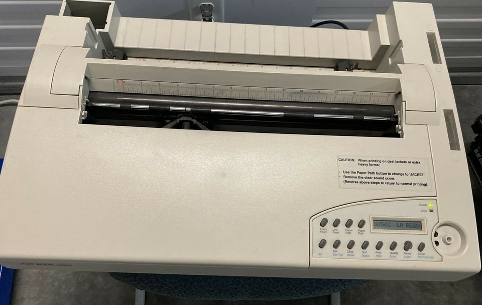 AMT ACCEL-6350 Large Format Dot Matrix Printer Power On and Ready : For ...