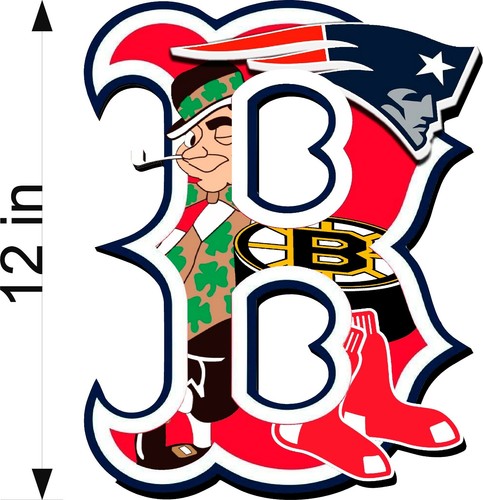 BOSTON SPORTS FAN / B logo / 12" DECAL / PATRIOTS / RED SOX / BRUINS | eBay