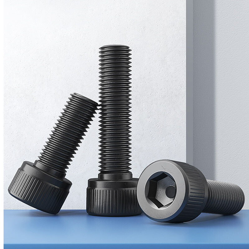 M12 M14 Fine Pitch Black Allen Key Bolt Socket Cap Screws High Tensile ...