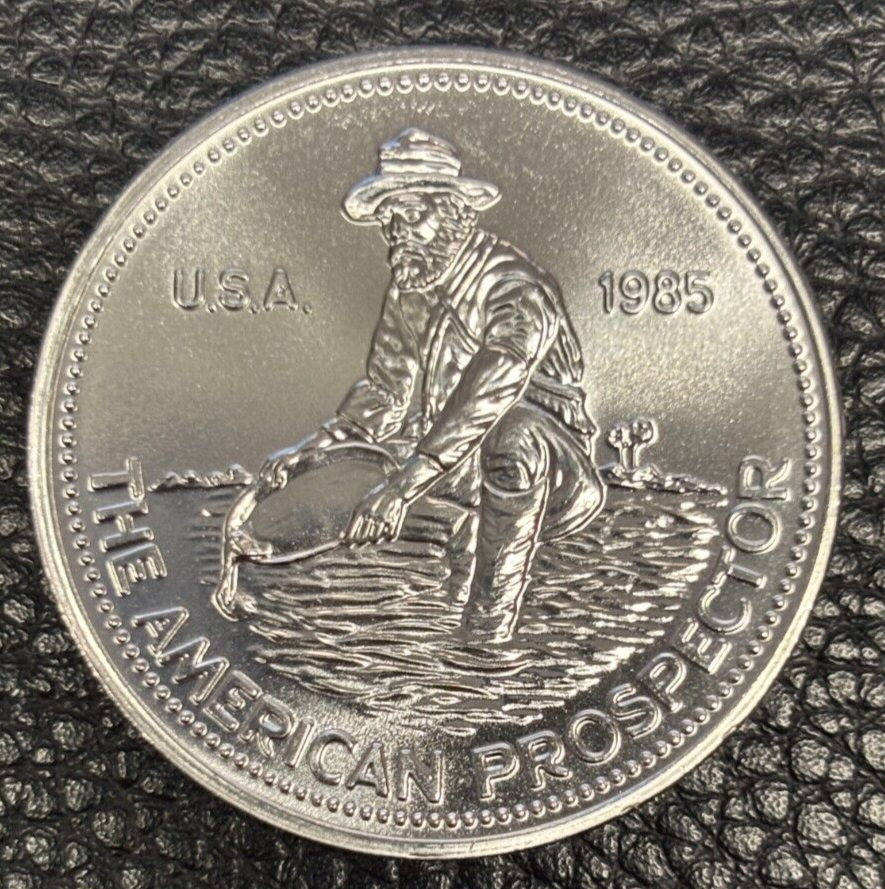 1985 Engelhard The American Prospector 1 Troy Ounce .999+ Fine Silver ...