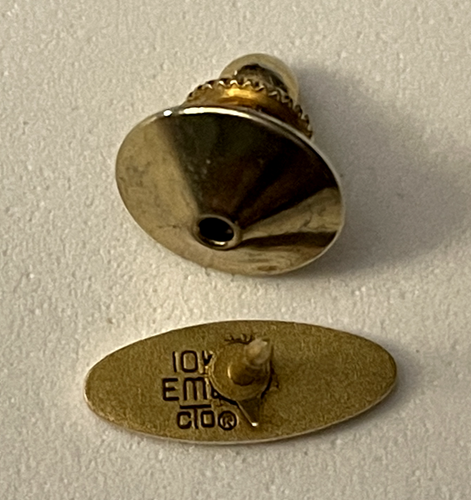 10k Yellow Gold EMB CTO Award Lapel Pin World Globe .86 grams | eBay