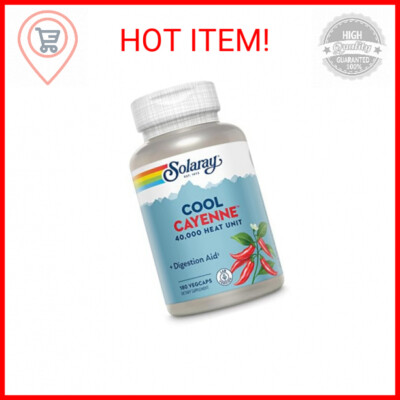 Solaray Cool Cool Cayenne 40,000 HU, Healthy Digestion, Circulation ...