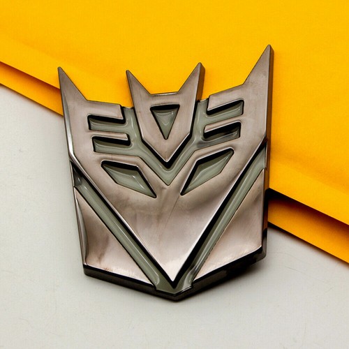 3D Transformers Decepticon Logo 3" Matte Finish Aluminum Emblem Badge ...