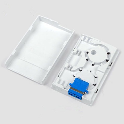 1PC FTTH wall socket fiber optic box Duplex panel 2 core dual port SC ...