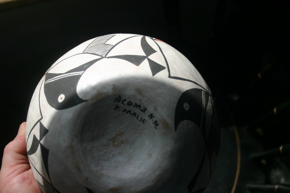 ACOMA RITA MALIE RED CORN CLAN FINE LINE CROW BIRD SPIRIT PUEBLO INDIAN ...