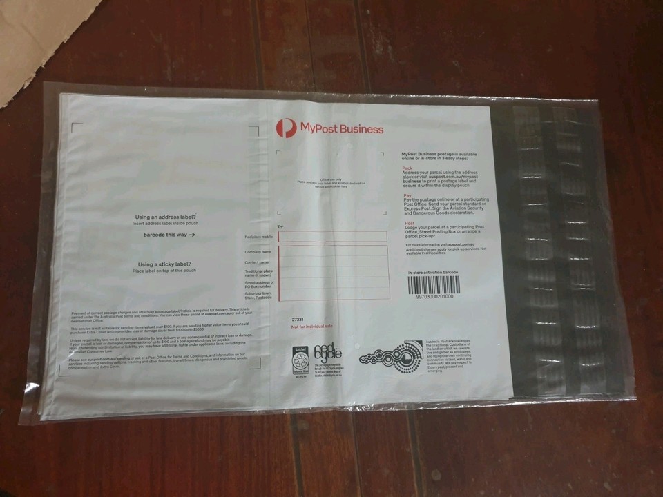 10 Australia Post Flat Rate Satchel Medium (10 Satchel/Bag) - excludes ...