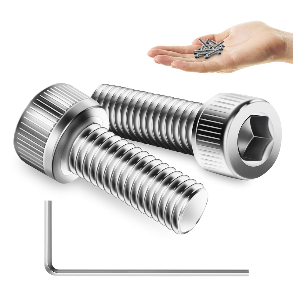 (100Sets) M4 Screw Kit, M4 X 25Mm Socket Head Cap Screws Bolts, 304 ...