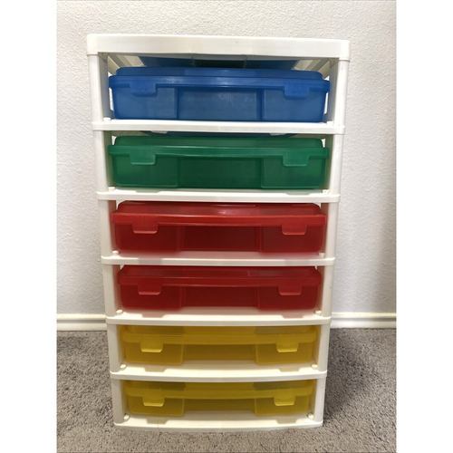 Lego IRIS 6 Drawer Storage Tower Organizer Bins | eBay