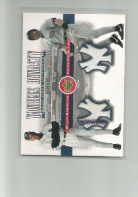 2002 YANKEE DYNASTY MEMORABILIA JERSEYS #YJRK WILLIE RANDOLPH/CHUCK ...