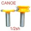 2 pc 1/2" SH 1/4" Diameter Canoe Flute and Bead Router Bit sct-888 ...