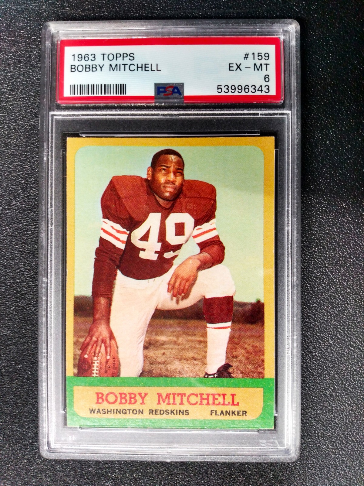 1963 TOPPS FOOTBALL # 159 BOBBY MITCHELL REDSKINS PSA 6 EX-MT | eBay