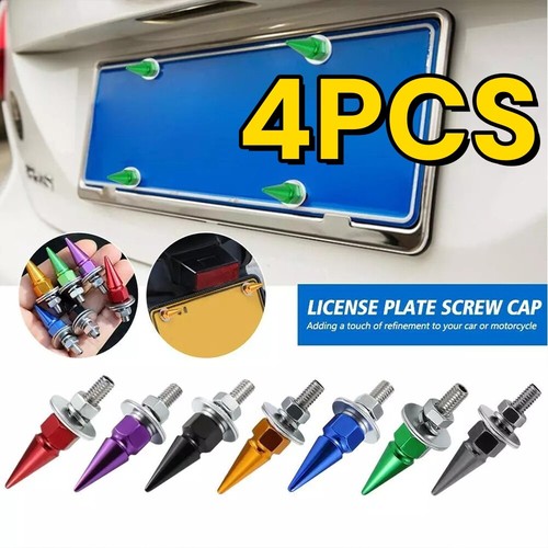 4PCS M6 Threaded Tip Screws CNC Car Styling License Plate Bolts Washer ...