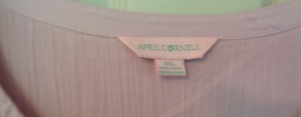 APRIL CORNELL WOMENS XXL DRESS HEMINGWAY STYLE LACE LINED SS COTTON NEW ...