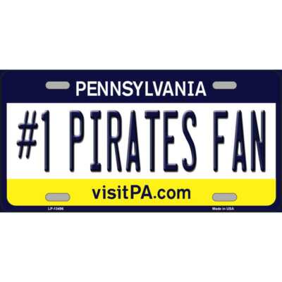 Number 1 Pirates Fan Novelty Metal License Plate Tag Tag LP-13496 | eBay