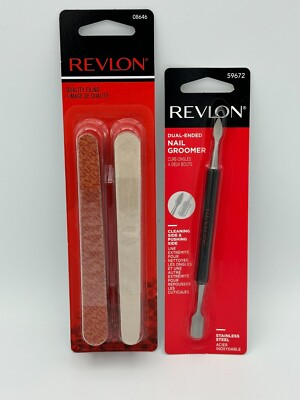REVLON 24 Count Nail File & Dual Ended Nail Groomer | eBay