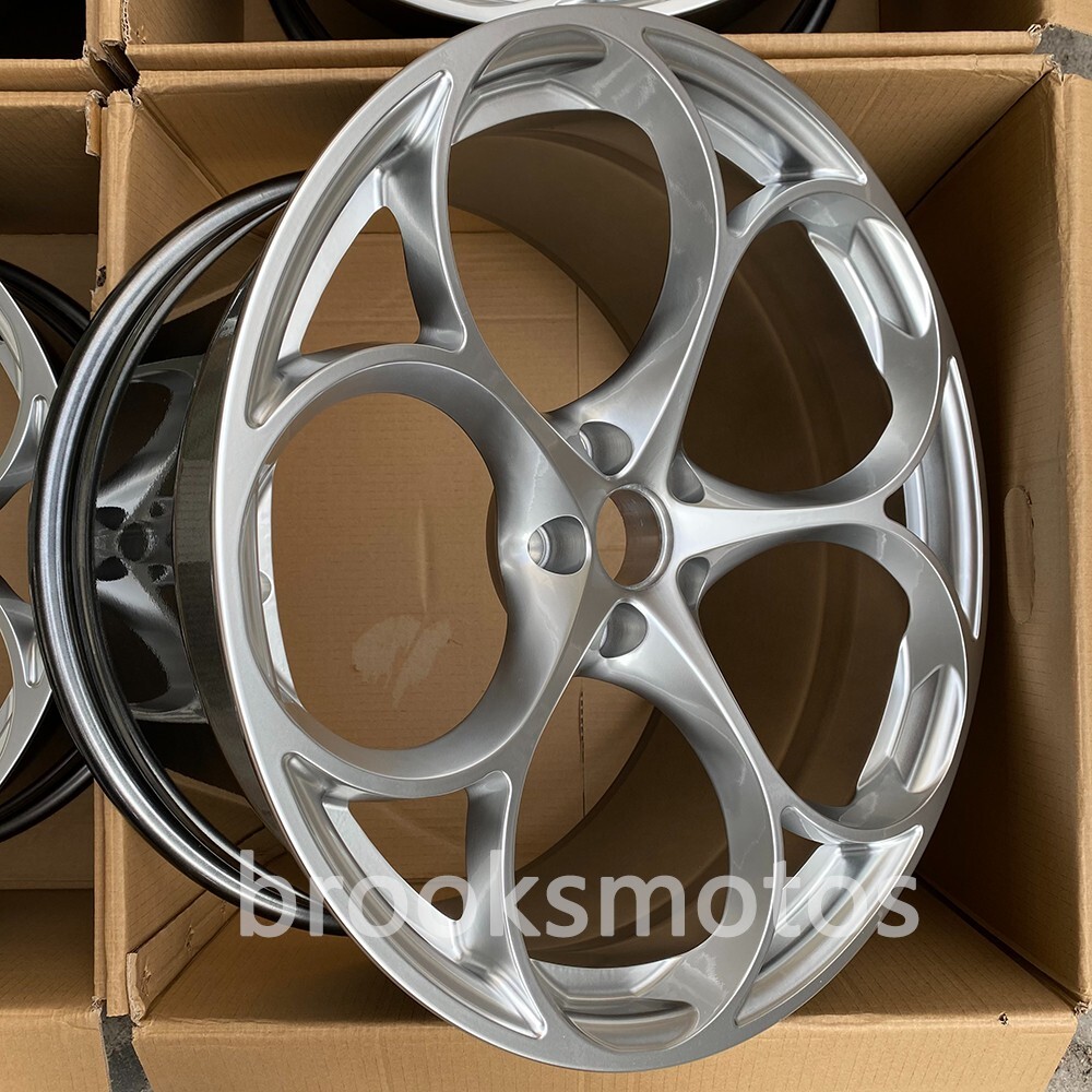 FOR ALFA ROMEO GIULIA 19" HYPER SILVER FORGED SQUARE WHEELS RIMS 19X8.5 ...