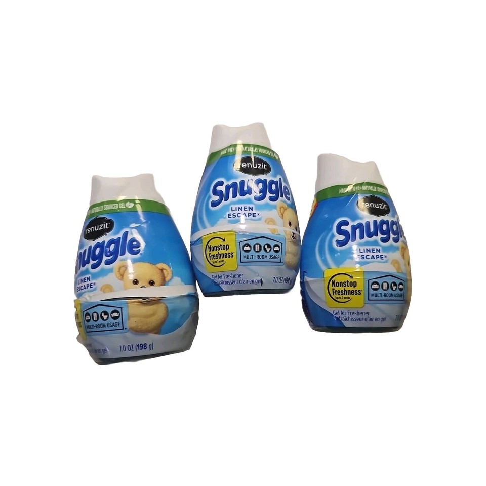 3 Renuzit Gel Air Fresheners Snuggle Linen Escape 7 oz Each NEW Sealed ...