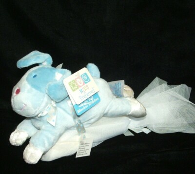 Kids Preferred Blue Puppy Dog Rattle White Security Blanket Buddies ...
