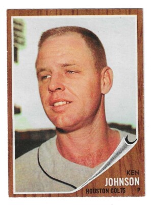 1962 Topps - #278 Ken Johnson Houston Colts - Near Mint or Better | eBay