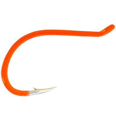 GAMAKATSU OCTOPUS HOOK - FLUORESCENT ORANGE Fly Tying Fishing Size 2 4 ...