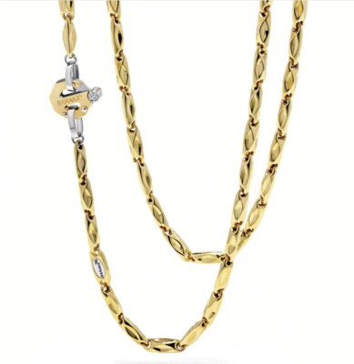 $5000 NEW BARAKA Men's GC221951GIDB55 Nexus Gold & Diamonds Chain ...