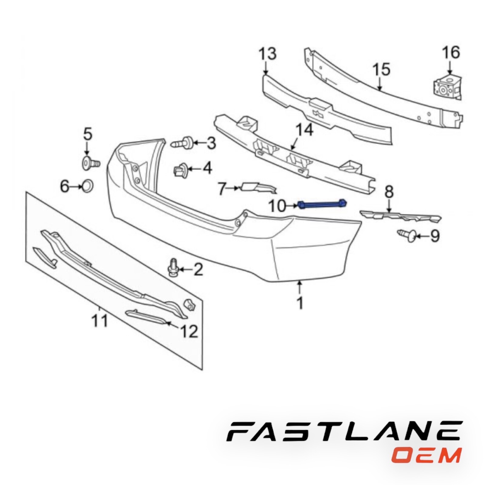 2013-2017 Honda Accord Rear Bumper Retainer OEM 71508T2AA00 for sale ...