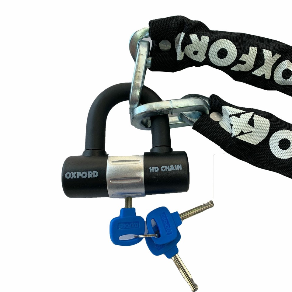 Motorcycle Lock Chain 1.0m Oxford HD Motorbike Sold Secure Bike Lock ...